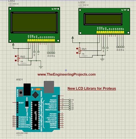 LCD Library For Proteus V The Engineering Projects