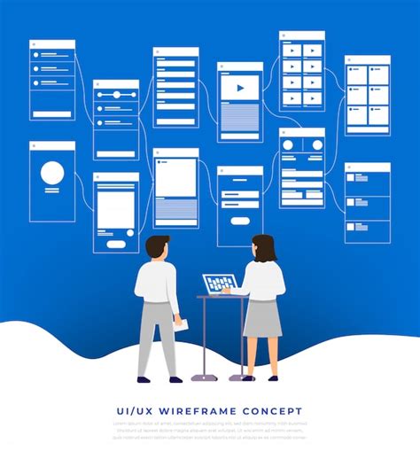 Premium Vector Ux Ui Flowchart S Mobile Application Concept Illustration