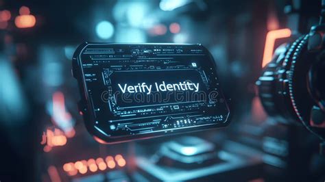Futuristic Digital Interface With Identity Verification Stock Illustration Illustration Of