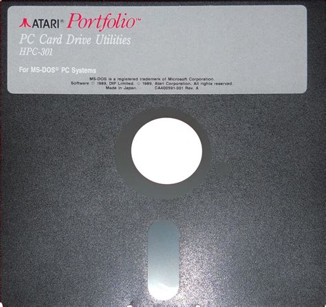 Atari Portfolio Pc Card Drive Hpc 301 Peripheral Computing History
