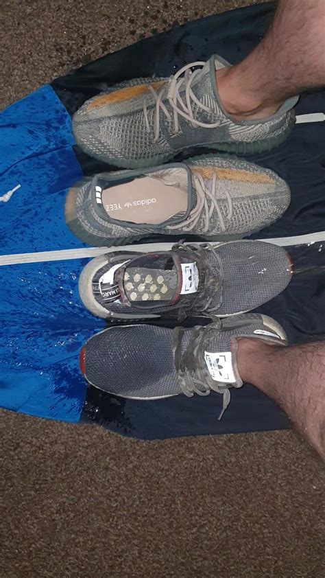 Yeezy And Nmd Getting Wet