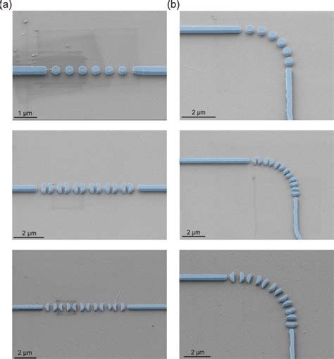 False Color Sem Micrographs Of Several Fabricated Samples Fabricated