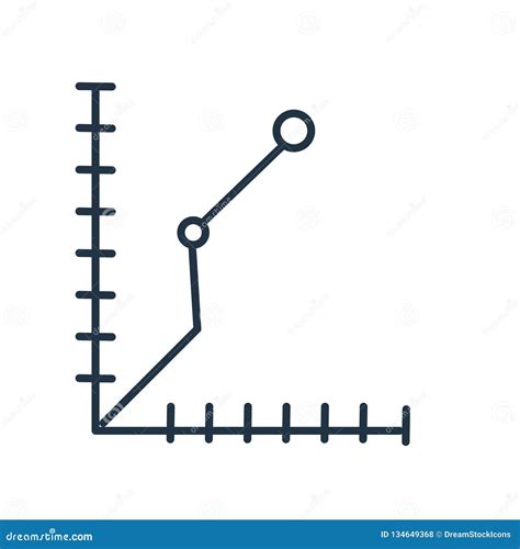 Line Chart Icon Vector Isolated On White Background Line Chart Sign Stock Vector Illustration