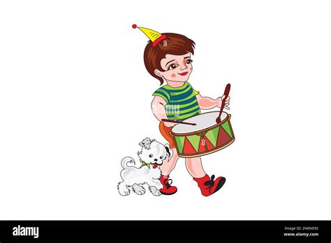 Man Beating Drum Vector Illustration Stock Vector Image And Art Alamy