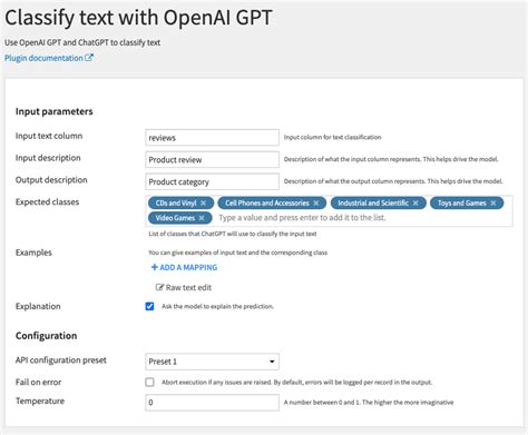 Plugin OpenAI GPT Dataiku