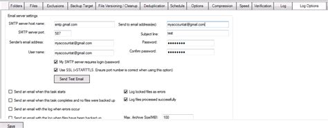 Gmail Smtp Configuration For Backup Alerts