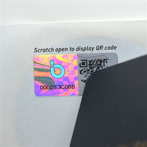 Custom Barcode Label Product 3d Scratch Off Qr Code Labels Roll Unique Serial Number With Logo