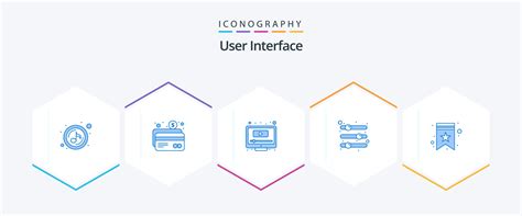 User Interface 25 Blue Icon Pack Including Preference Computer