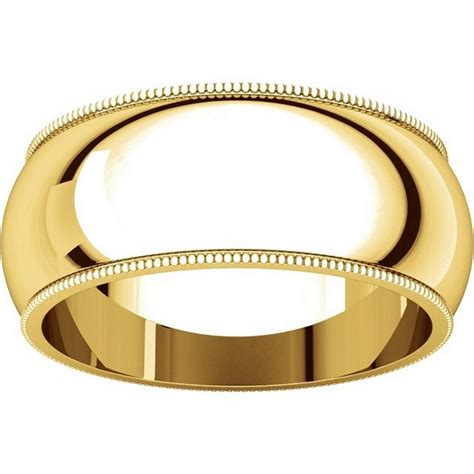 Thx238910 14k Gold 10mm Milgrain Comfort Fit Wedding Band
