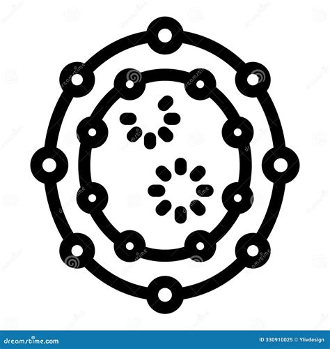 Atomic Model Showing Electrons Orbiting Around Nucleus Stock Illustration Illustration Of
