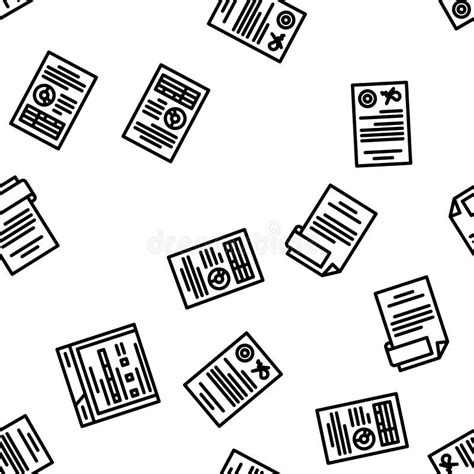 Document Business File Office Vector Seamless Pattern Stock Vector Illustration Of Paper