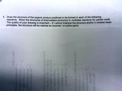 SOLVED Draw The Structure Of The Organic Product Predicted To Be