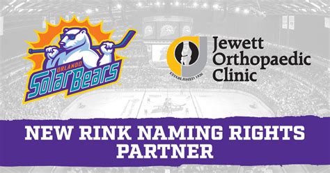 Solar Bears Welcome Jewett Orthopaedic Clinic As New Rink Naming Rights