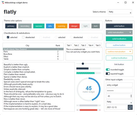 Light Themes Ttkbootstrap