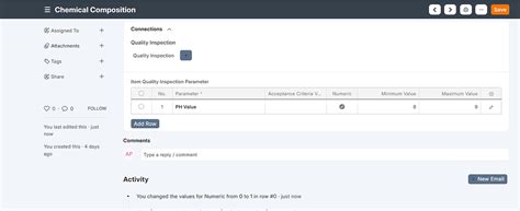 Quality Inspection Template Reading Value Is Not Between Range Also Status Show As Accepted