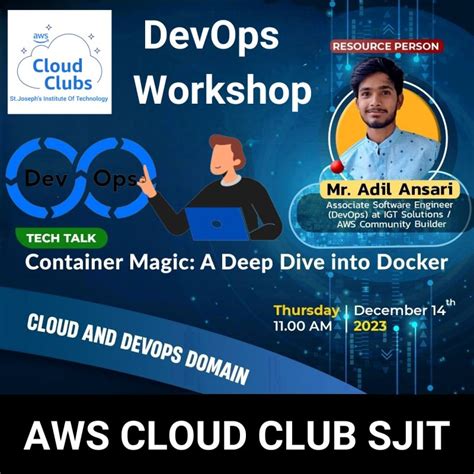 techtalk devops docker awscommunitybuilder aws cloud club st joseph s group of institutions