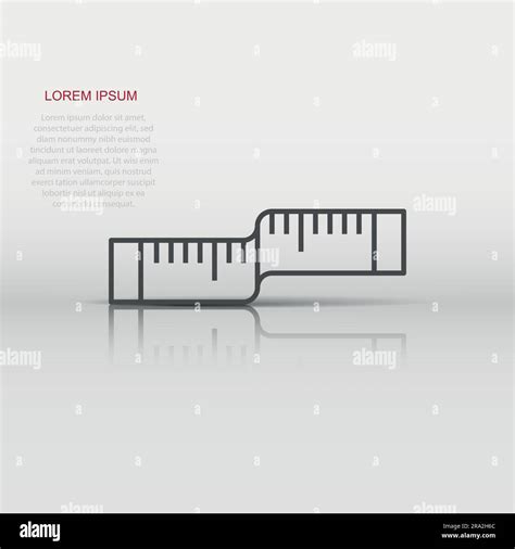 Measure Tape Icon In Flat Style Ruler Sign Vector Illustration On White Isolated Background