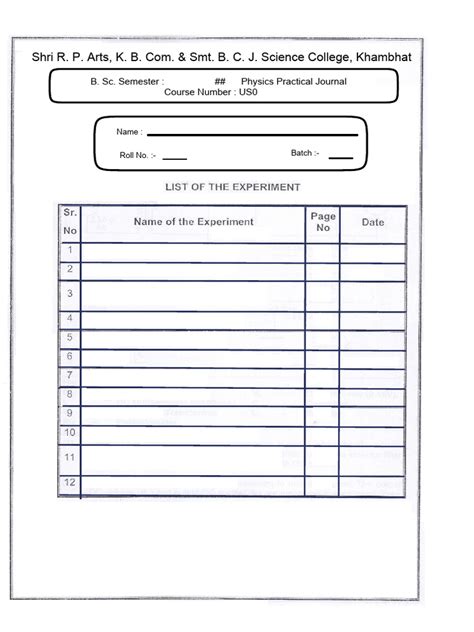 Index For Practical Pdf