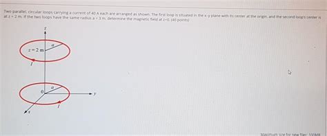 Solved Two Parallel Circular Loops Carrying A Current Of Chegg Com