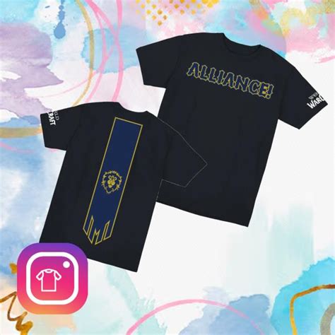 Blizzard Gear Shop Merch Store World Of Warcraft Alliance Banner Blue T