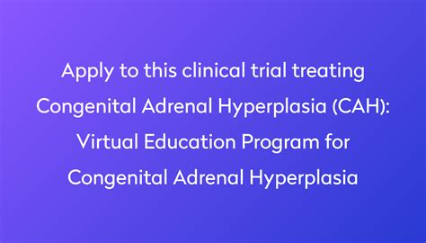 Virtual Education Program For Congenital Adrenal Hyperplasia Clinical