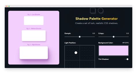 国外优秀的 Css 阴影效果生成器 Boss设计