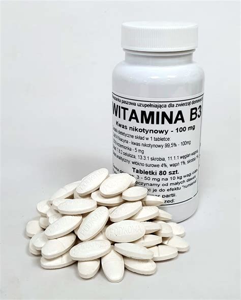 Witamina B3 100mg Kwas Nikotynowy Niacyna Tabletki Podkowa