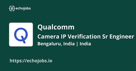 Hiring Camera Ip Verification Sr Engineer Bengaluru India India