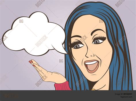 Cute Retro Woman Vector And Photo Free Trial Bigstock