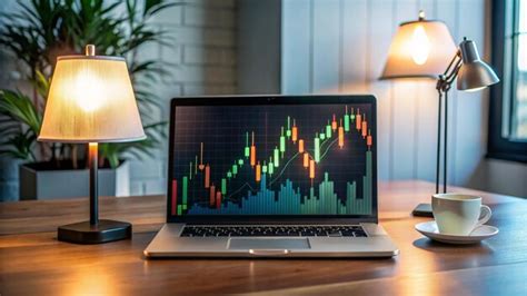 A Laptop With A Graph Graph Showing The Graph Graph Premium AI Generated Image