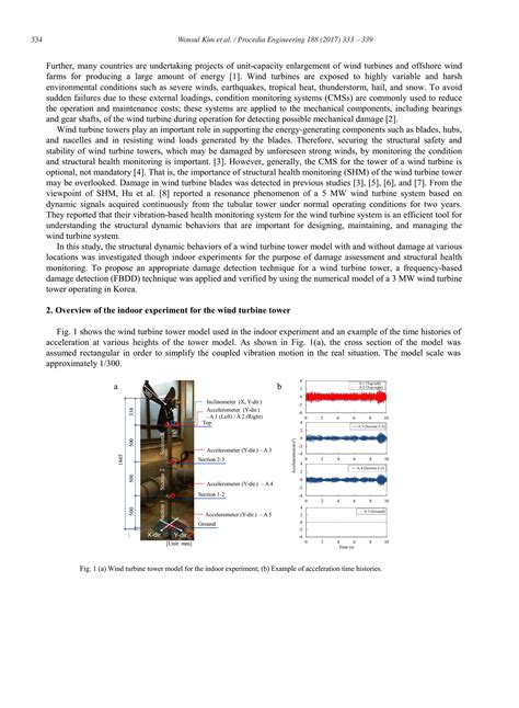 Solution Vibration Based Structural Health Assessment Of A Wind Turbine Tower Using A Wind