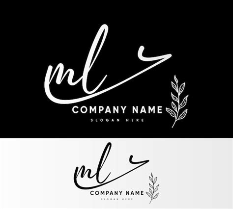 Premium Vector Ml M L Initial Letter Handwriting And Signature Logo Beauty Vector Initial Logo