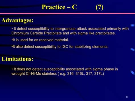 ASTM IGC Testing ASTM IGC TestingASTM IGC Testing PPT Chemistry Science