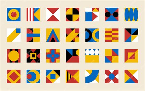 Premium Vector Abstract Design Forms Geometric Figures Bauhaus Funky Art Geometry Tile Module