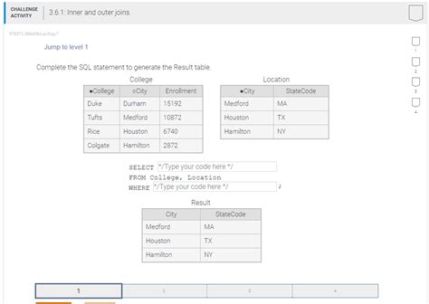 Solved Jump To Level 1complete The Sql Statement To Generate