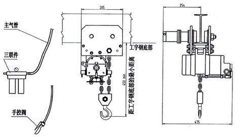 沪工牌2吨气动葫芦 上海轶鹰起重机械有限公司