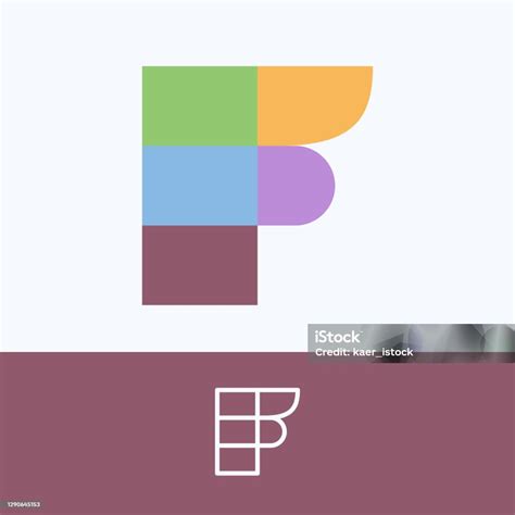 F 레터 로고는 꽤 희미한 색상으로 패턴 블록으로 만들어졌습니다 로고에 대한 스톡 벡터 아트 및 기타 이미지 로고 알파벳 F 결혼식 Istock