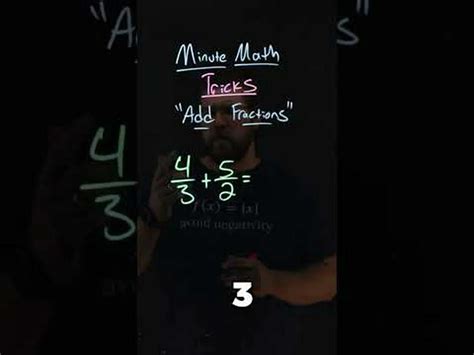 Add Fractions The Easy Way Minute Math Tricks Part 116 120 Mathtricks