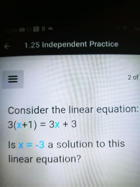 Answered Consider The Linear Equation 3 X 1 Bartleby