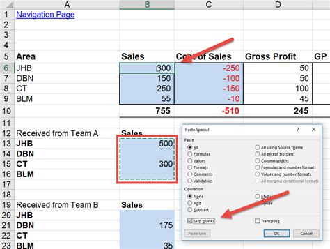 Paste Without Overwriting Blank Cells • Online Excel Training