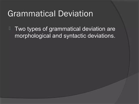 Types Of Deviation Ppt