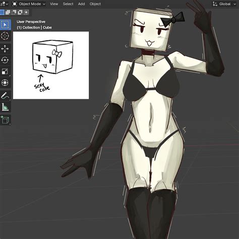 Rule 34 1girls Big Breasts Blender Blender Software Blender Cube