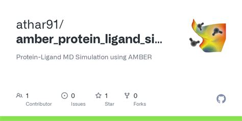 Github Athar91amberproteinligandsimulation Protein Ligand Md Simulation Using Amber