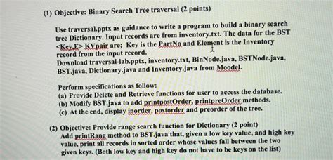1 objective binary search tree traversal 2