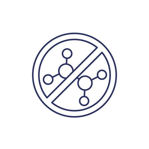 Chemical Free Line Icon With A Molecule 24149871 Vector Art At Vecteezy