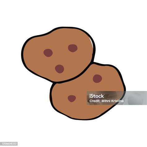 오트밀 쿠키와 초콜릿을 곁들인 차 차 마시는 의 단일 요소 차 세트 스낵 차 첨가제 벡터 그림입니다 0명에 대한 스톡 벡터 아트