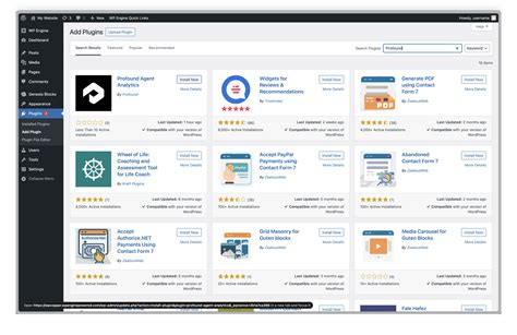 Wordpress Plugin Installation Profound
