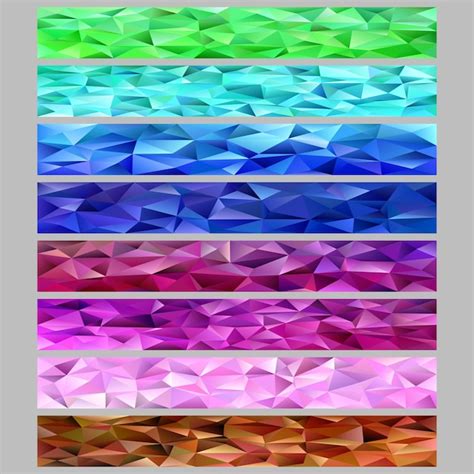 Free Vector Gradient Abstract Triangle Polygon Pattern Mosaic Web Banner Background Template