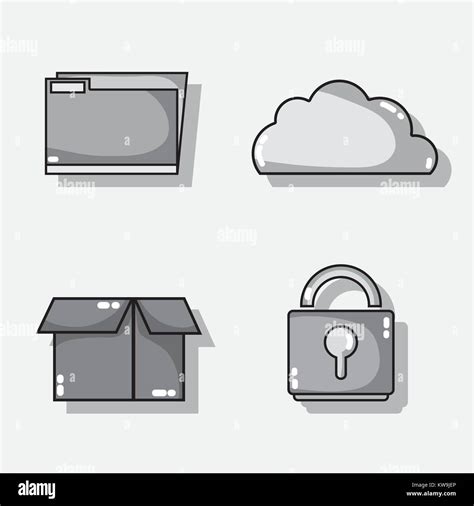 Set Data Center Network Server Vector Illustration Stock Vector Image Art Alamy