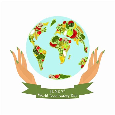 World Food Safety Day On June 7 Banner Poster Or Card Vector Clipart